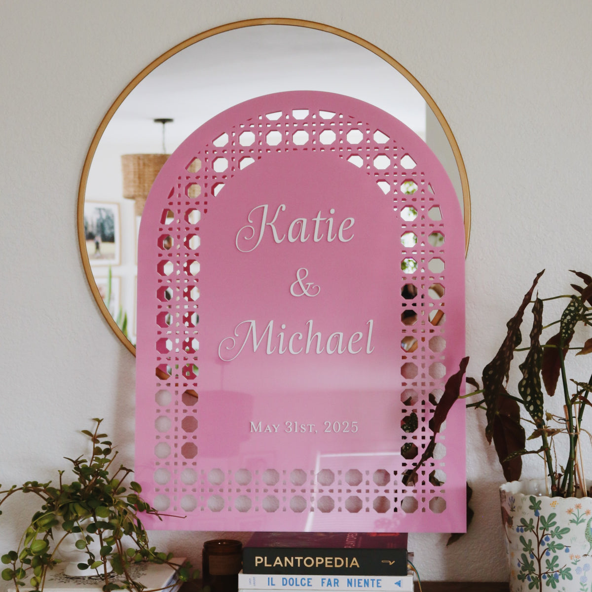 Custom Acrylic Arch Wedding Welcome Sign | J. Isabel Designs